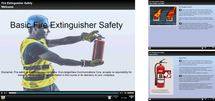 KnowledgeWare | Basic Fire Extinguisher Safety Online Training
